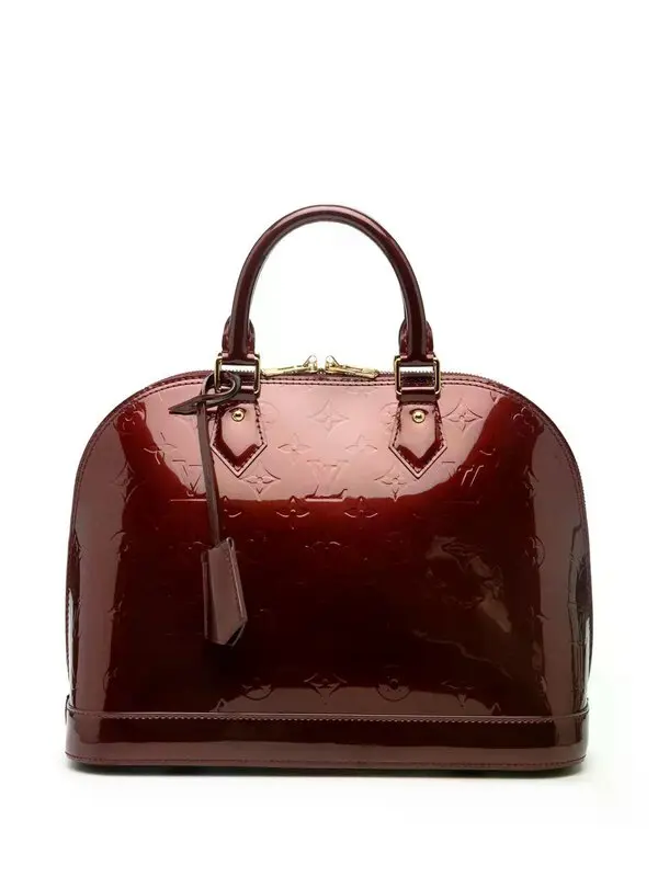 LOUIS VUITTON Monogram Vernis Alma Pm Handbag - Red