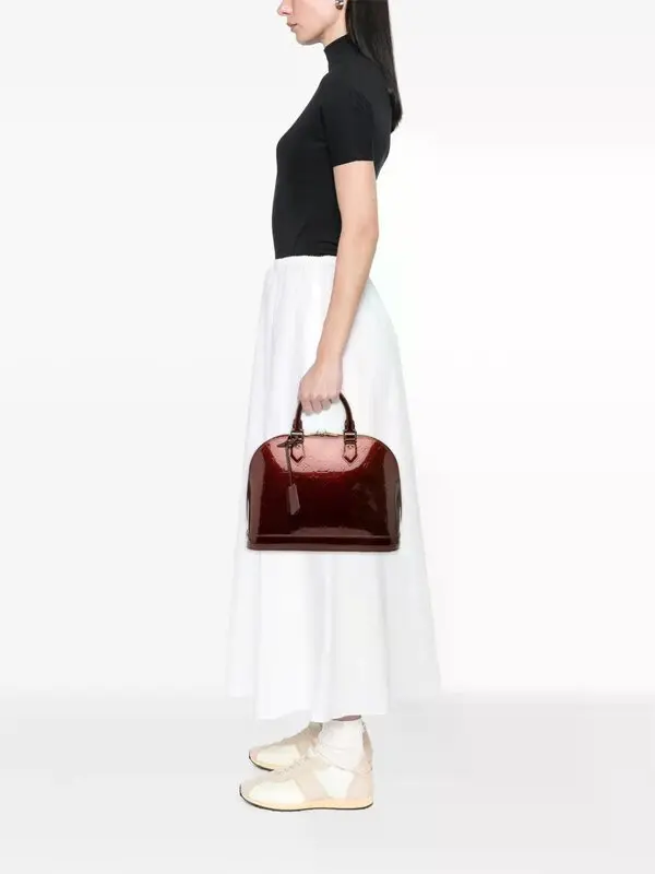 LOUIS VUITTON Monogram Vernis Alma Pm Handbag - Red