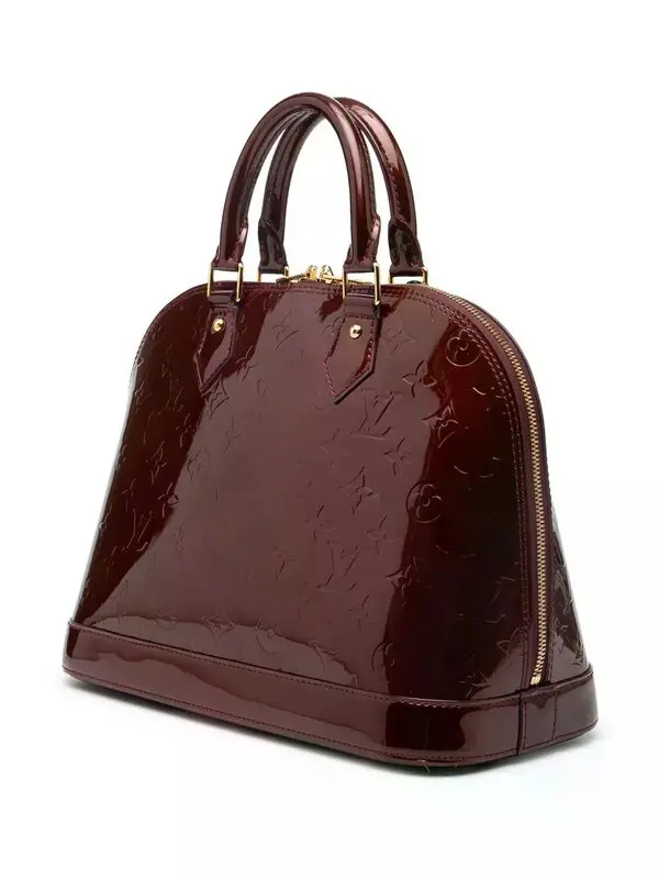 LOUIS VUITTON Monogram Vernis Alma Pm Handbag - Red