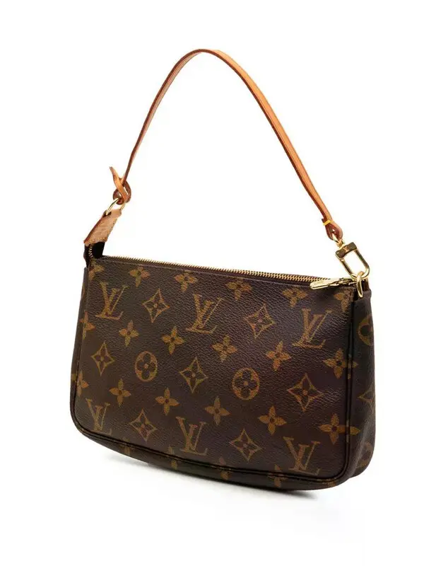 LOUIS VUITTON 1999 Monogram Pochette Accessoires Shoulder Bag - Brown