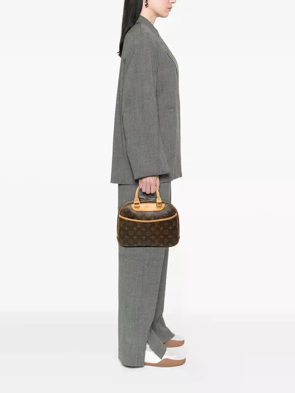 LOUIS VUITTON 2004 Monogram Trouville Handbag - Brown