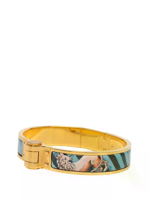Hermès Enamel Charniere Hinge Bracelet Pm - Blue