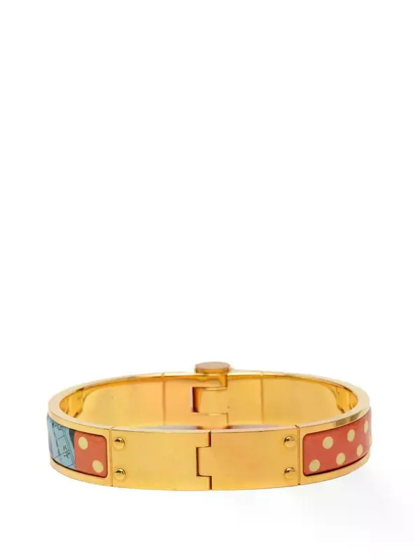Hermès Enamel Charniere Hinge Bracelet Pm - Blue