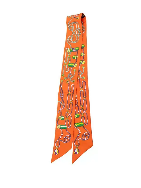 Hermès 2000-2020 Cordages Silk Twilly Scarf Scarves