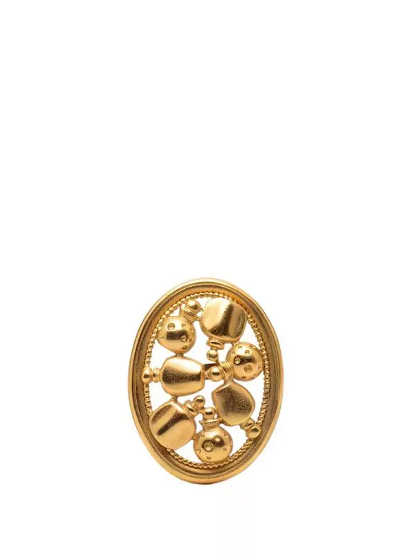 Dior 20th Century Plated Perfume Bottle Brooch Costume Brooch - Gold