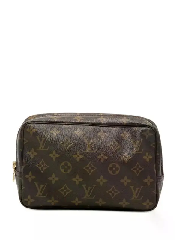 LOUIS VUITTON 1985 Monogram Trousse Toilette 23 Clutch - Brown