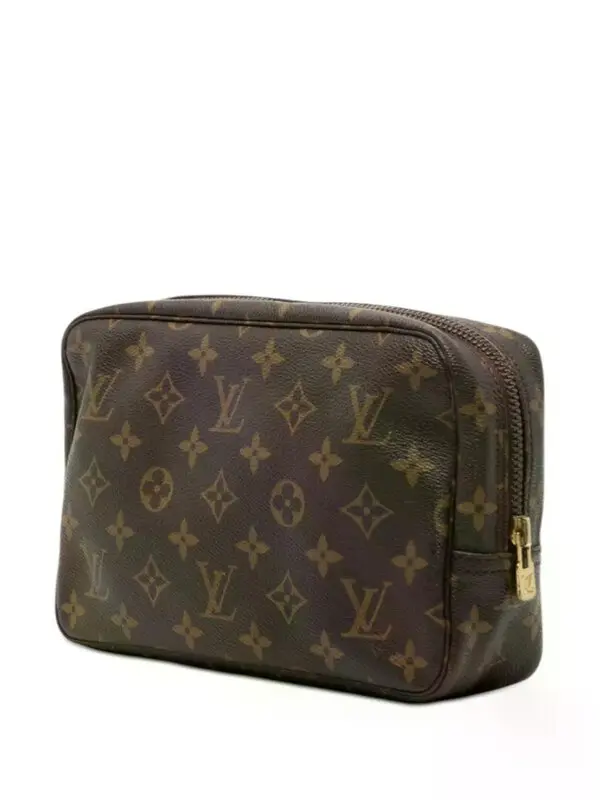 LOUIS VUITTON 1985 Monogram Trousse Toilette 23 Clutch - Brown