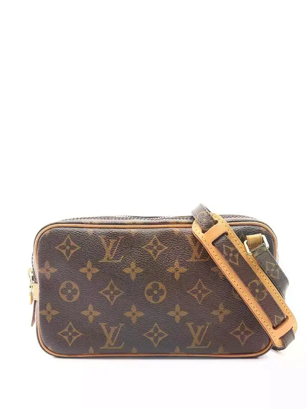 LOUIS VUITTON 2003 Monogram Pochette Marly Bandouliere - Brown