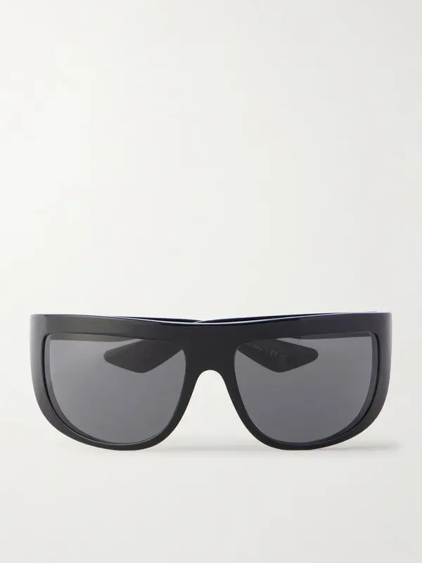 Oliver Spencer Khaite 1974c D-frame Acetate Sunglasses - Black