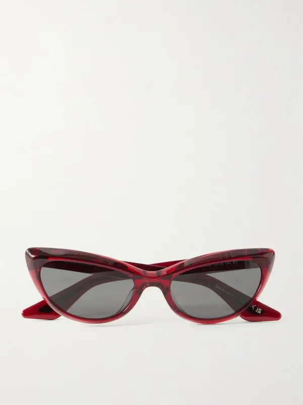 Oliver Spencer X Khaite '1963c' Cat-eye Acetate Sunglasses - Red