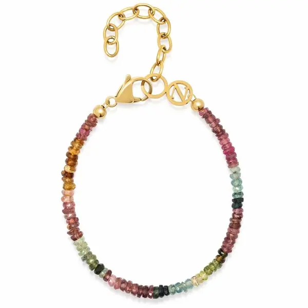 NIALAYA JEWELRY Faceted Tourmaline Beaded Bracelet - Yellow