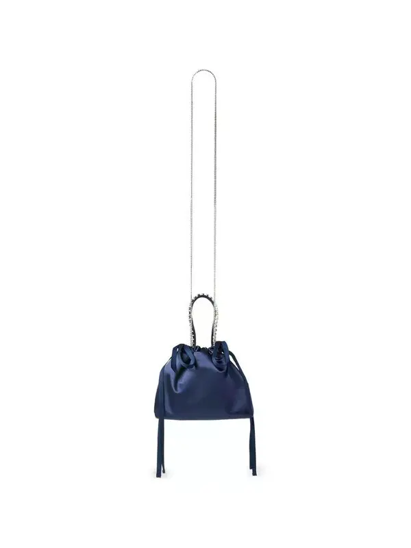 JIMMY CHOO Mini Crystal Drawstring Top-handle Shoulder Bag