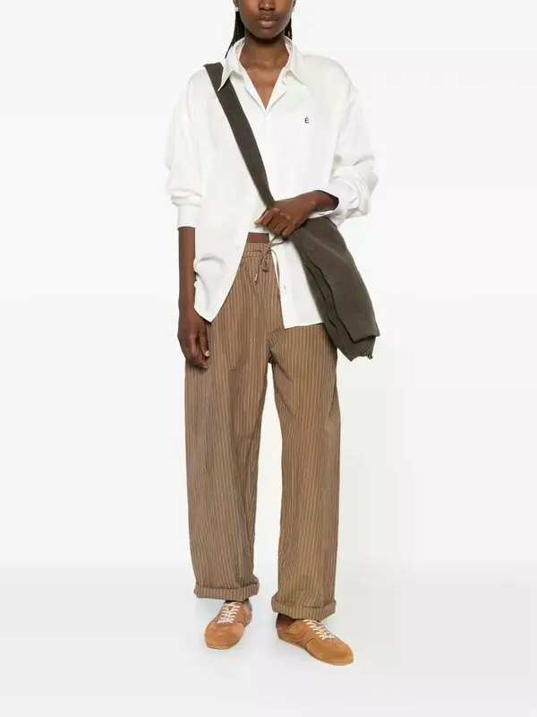 Études Studio Logo-embroidered Oversized Shirt - White
