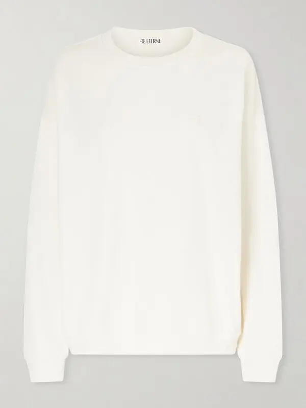 Eterne Cotton-jersey Crewneck Sweater