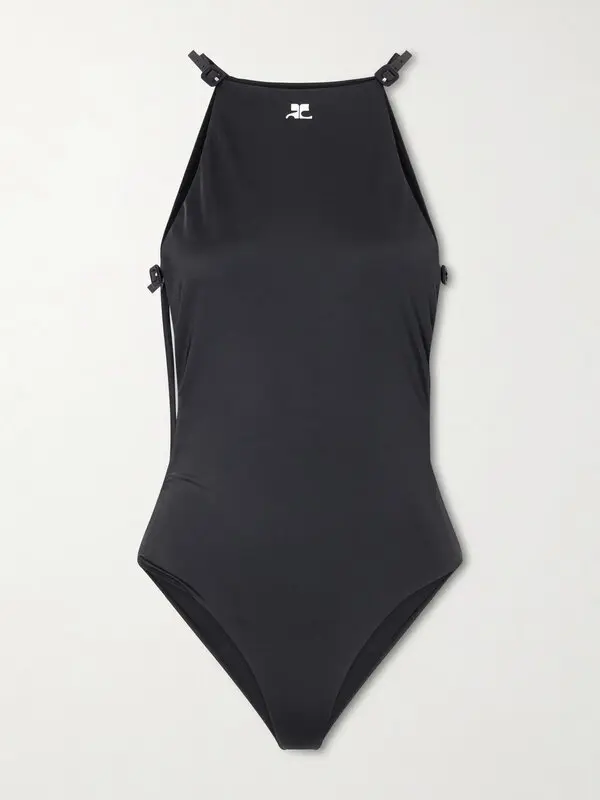 COURREGES Cut-out One-piece Swimsuit - Black