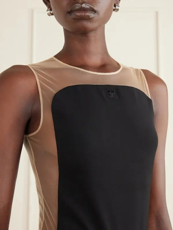 COURREGES Illusion Tulle Bodysuit