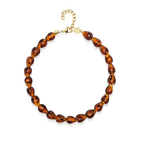 NIALAYA JEWELRY Amber Beaded Necklace - Brown