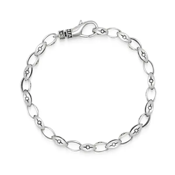 NIALAYA JEWELRY Sterling Star Link Bracelet - Silver