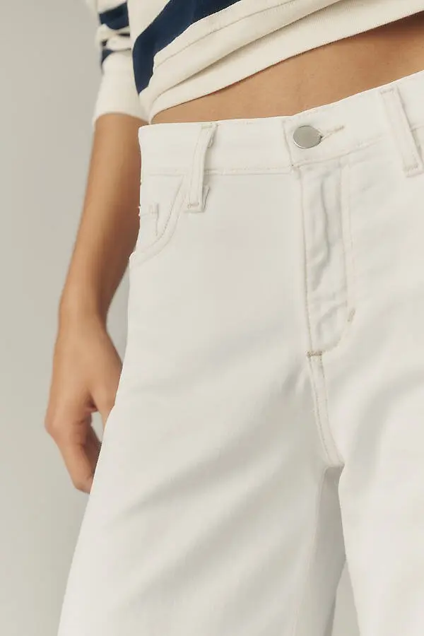 Joe's Jeans Lou Lou Low-rise Wide-leg Jeans - White