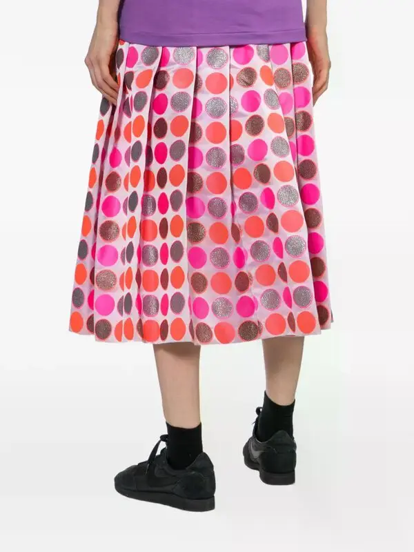 Comme Des Garçons Polka Dot Pleated Skirt