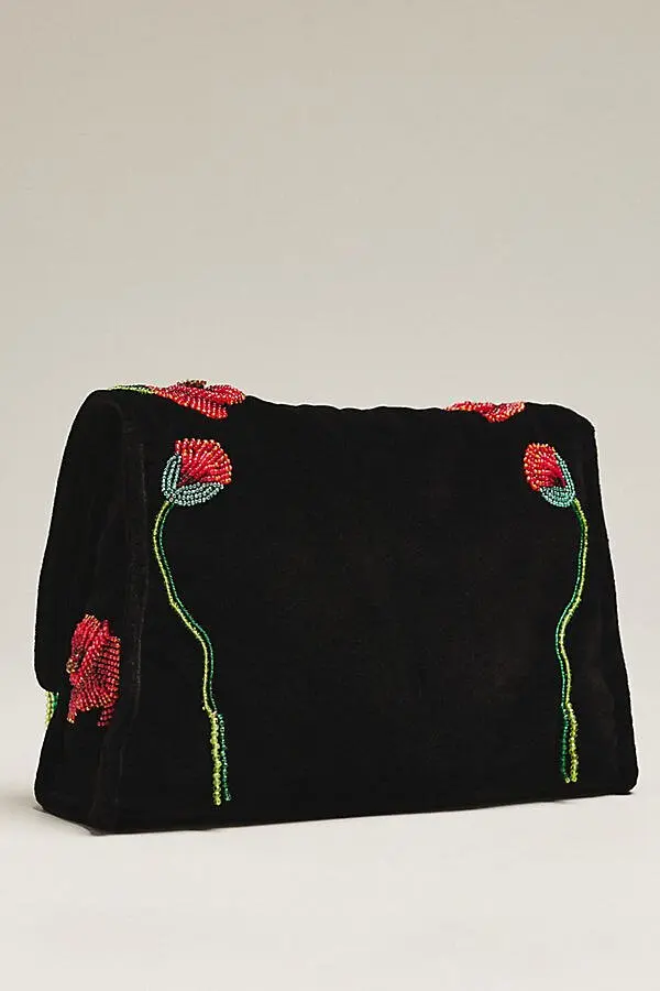 Maeve Audra Embellished Shoulder Bag - Black
