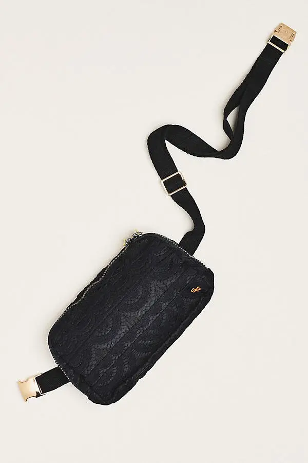 PQ SWIM Vanilla Lace Crossbody Bag - Black