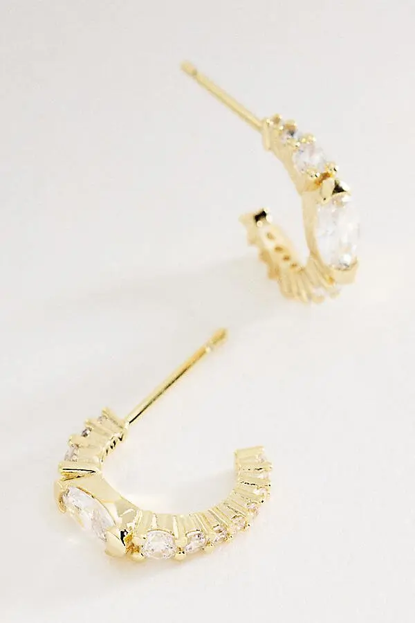 Melinda Maria Maven Huggie Hoop Earrings - Gold