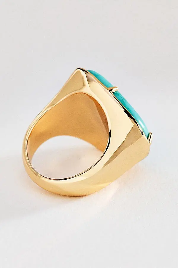 Ettika Solstice Ring With Reconstituted - Turquoise
