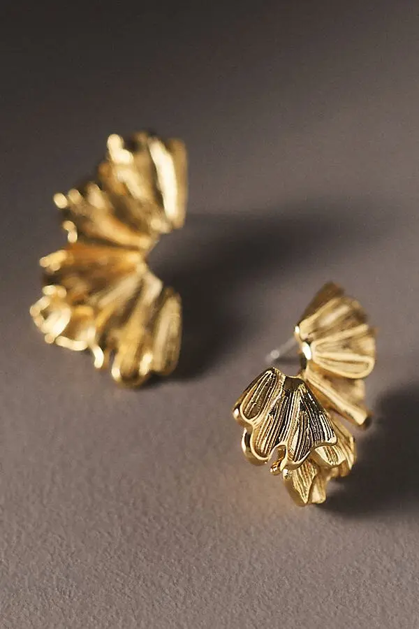 SET & STONES Lilah Petal Stud Earrings - Gold