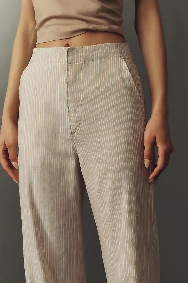 Joe's Jeans Linen Blend Stripe Trousers