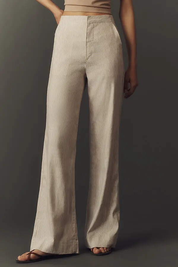 Joe's Jeans Linen Blend Stripe Trousers