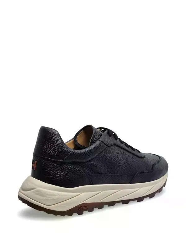 HENDERSON BARACCO Grainy Leather Sneakers With Perforated Detailing