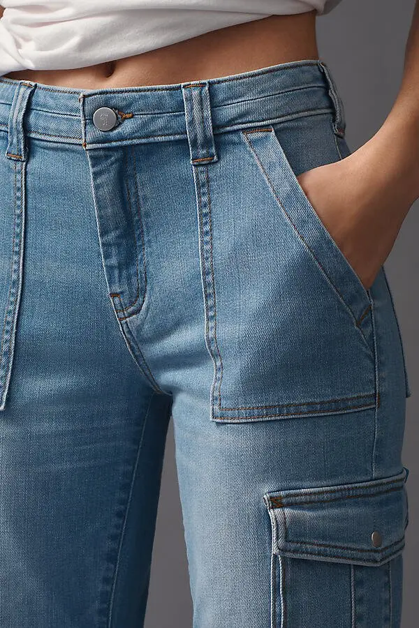 PILCRO Relaxed Mid-rise Cargo Jeans