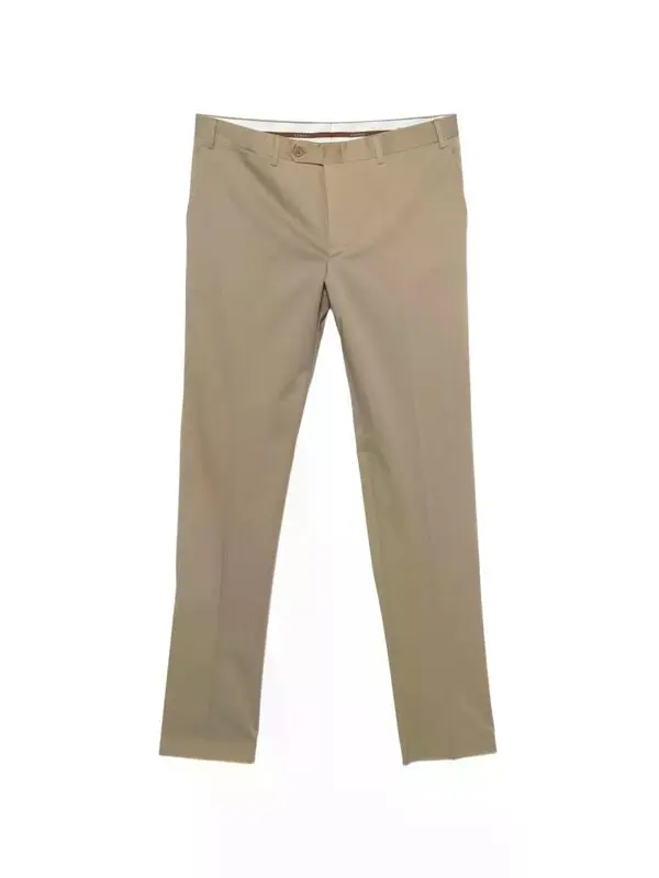 Canali Pressed-crease Straight-leg Trousers