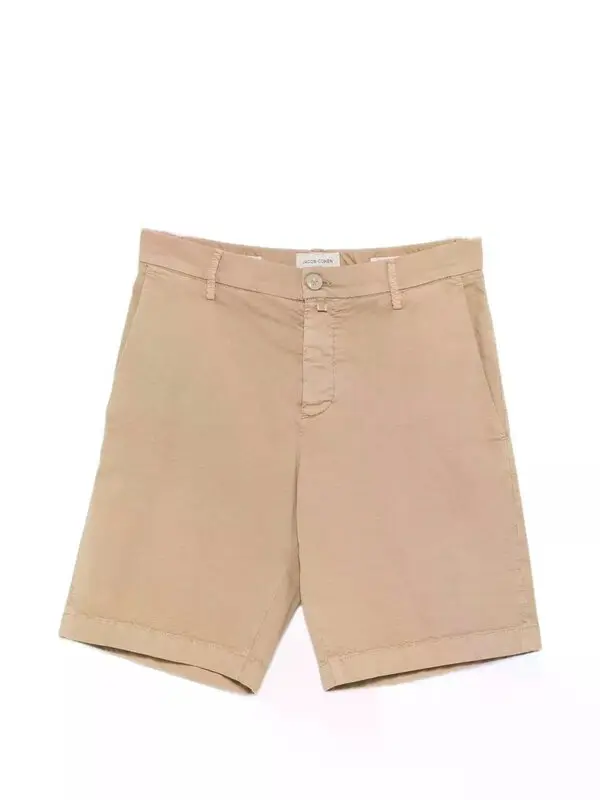 Jacob Cohen Logo Patch Straight Leg Shorts - Neutrals