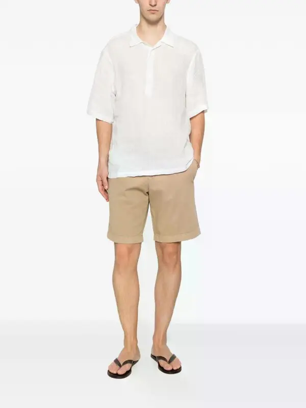 Jacob Cohen Logo Patch Straight Leg Shorts - Neutrals