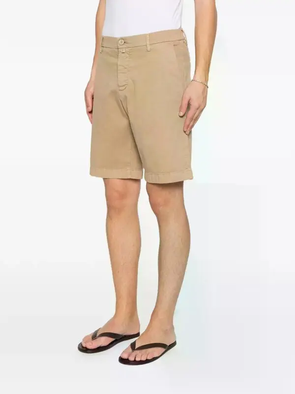 Jacob Cohen Logo Patch Straight Leg Shorts - Neutrals