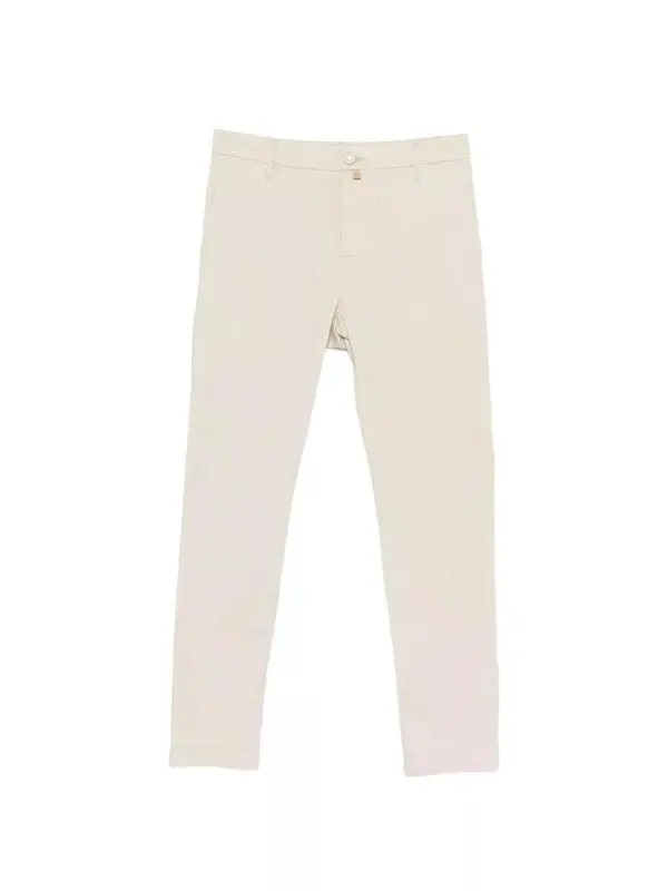Jacob Cohen Logo-patch Button-fastening Trousers - Neutrals