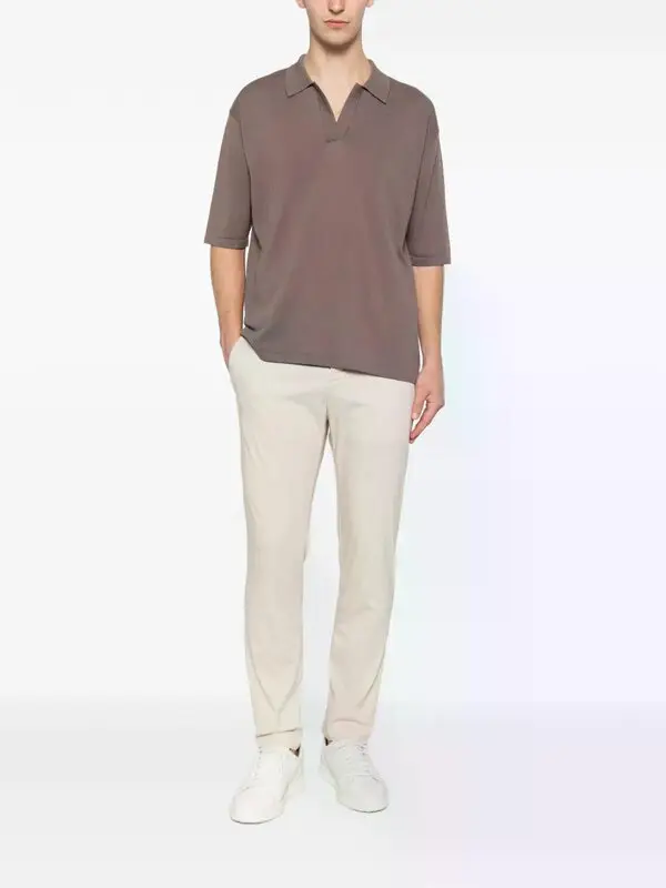 Jacob Cohen Logo-patch Button-fastening Trousers - Neutrals