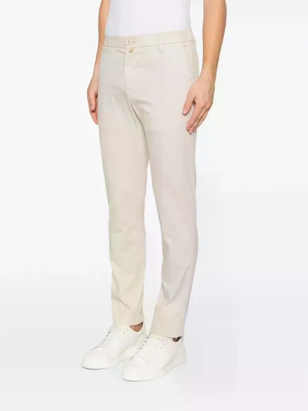 Jacob Cohen Logo-patch Button-fastening Trousers - Neutrals