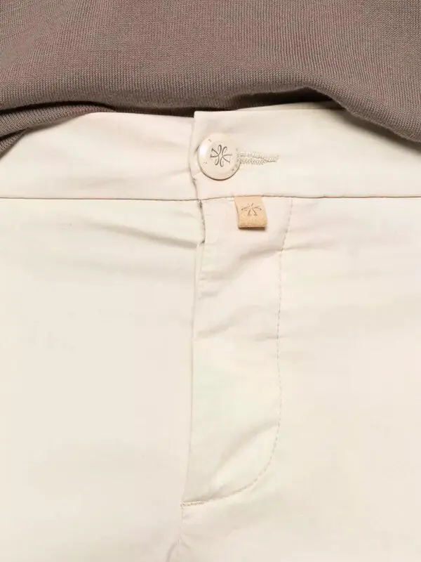 Jacob Cohen Logo-patch Button-fastening Trousers - Neutrals