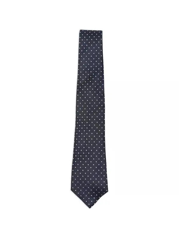Canali Geometric-pattern Silk Neck Tie - Blue