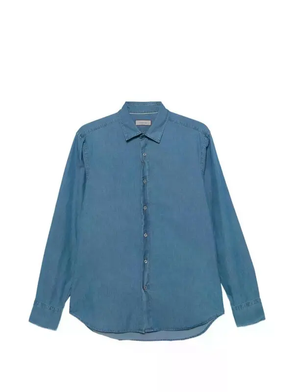 Canali Stone-wash Denim Shirt