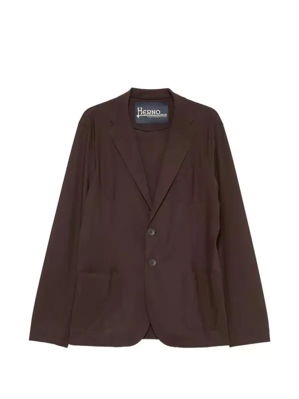 Herno Single-breasted Blazer - Brown