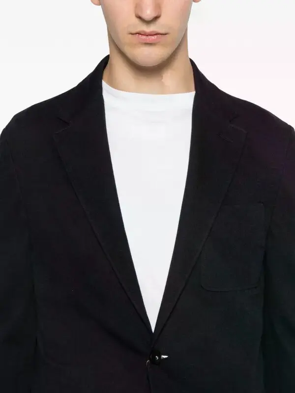 Canali Notched-lapel Patch-pocket Blazer - Blue