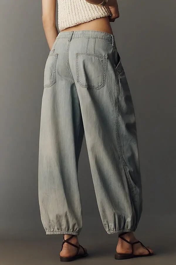 PILCRO Cotton High-rise Balloon Jeans