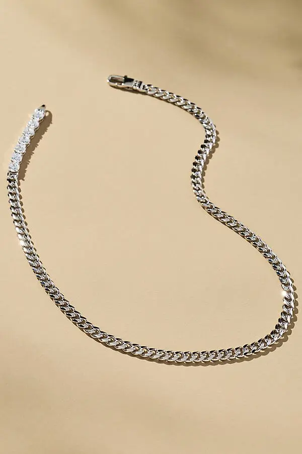 Melinda Maria Baby Julian Loves Diamonds Necklace - Silver