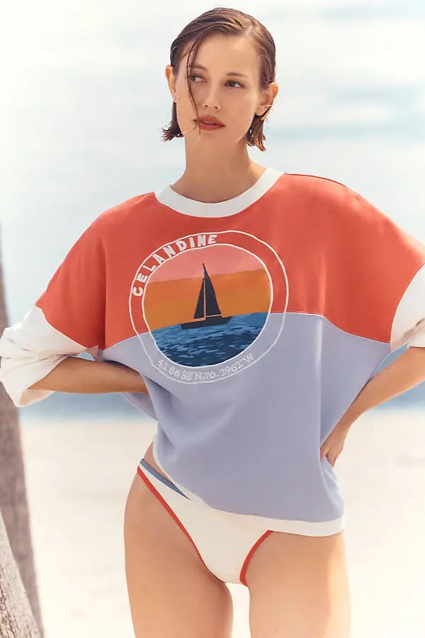 CELANDINE Cotton Blend Embroidered Sweatshirt - Multi