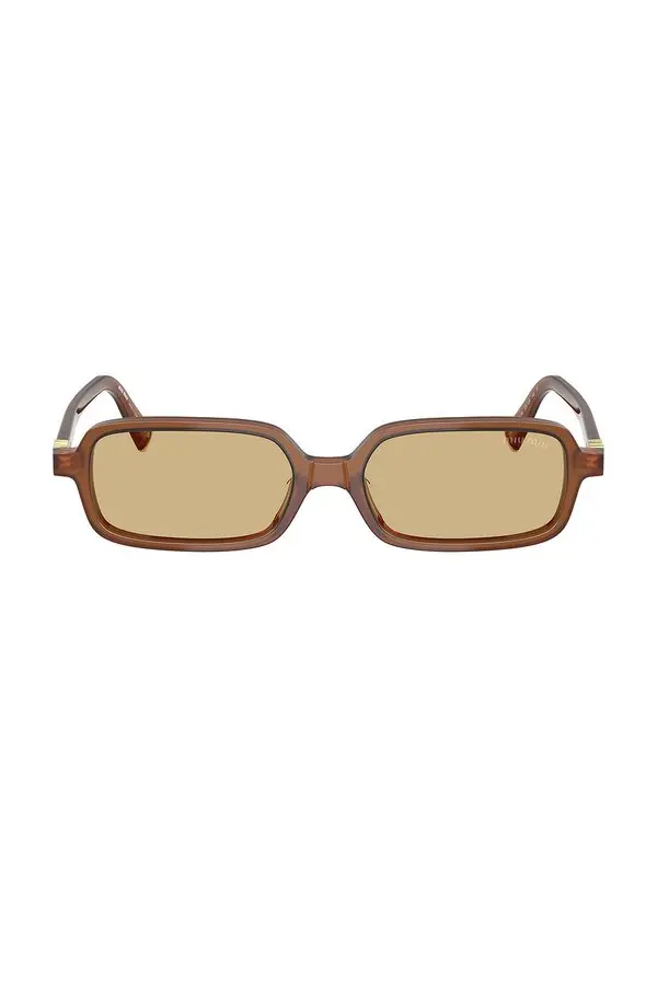 Miu Miu Rectangular Sunglasses - Brown