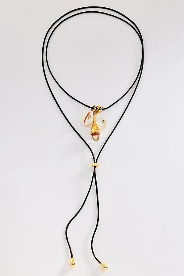 Éliou Marea Charm Wrap Lariat Necklace - Gold